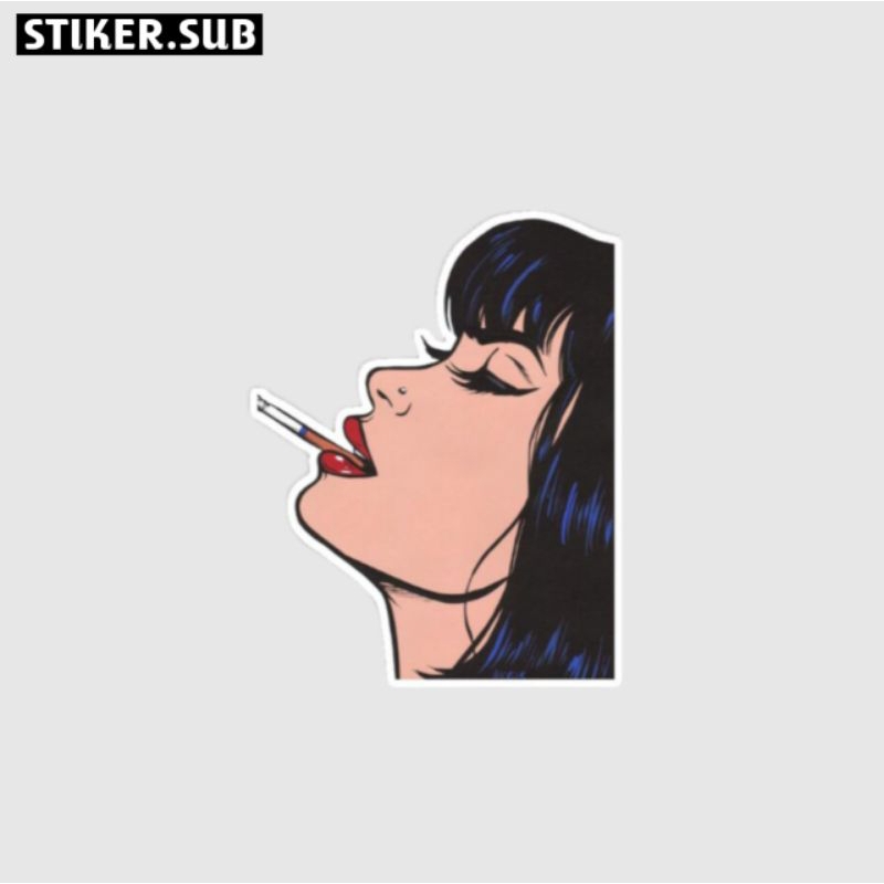 Jual Stiker|sticker girl smoking|sticker aesthetic|sticker laptop ...