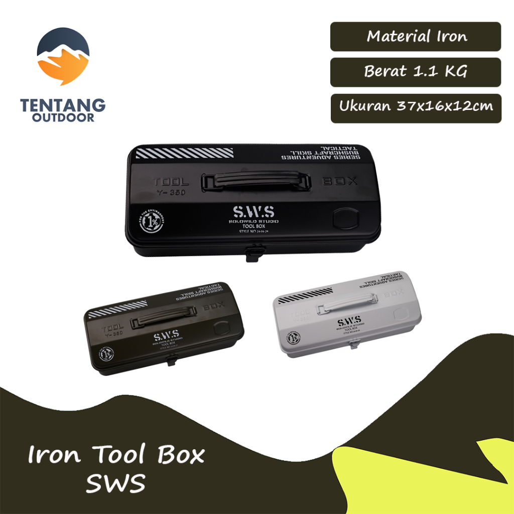 Jual Tool Box SWS Kotak Besi Multifungsi Storage Box Camping Kotak ...