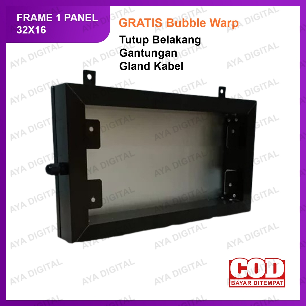 Jual COD Frame Bingkai Running Text 1 Panel P10 16x32 Fullset | Shopee ...
