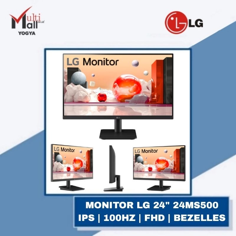 Jual Monitor LG 24" 24MS500 IPS 100Hz Bezellless Full HD HDMI 2X AMD ...