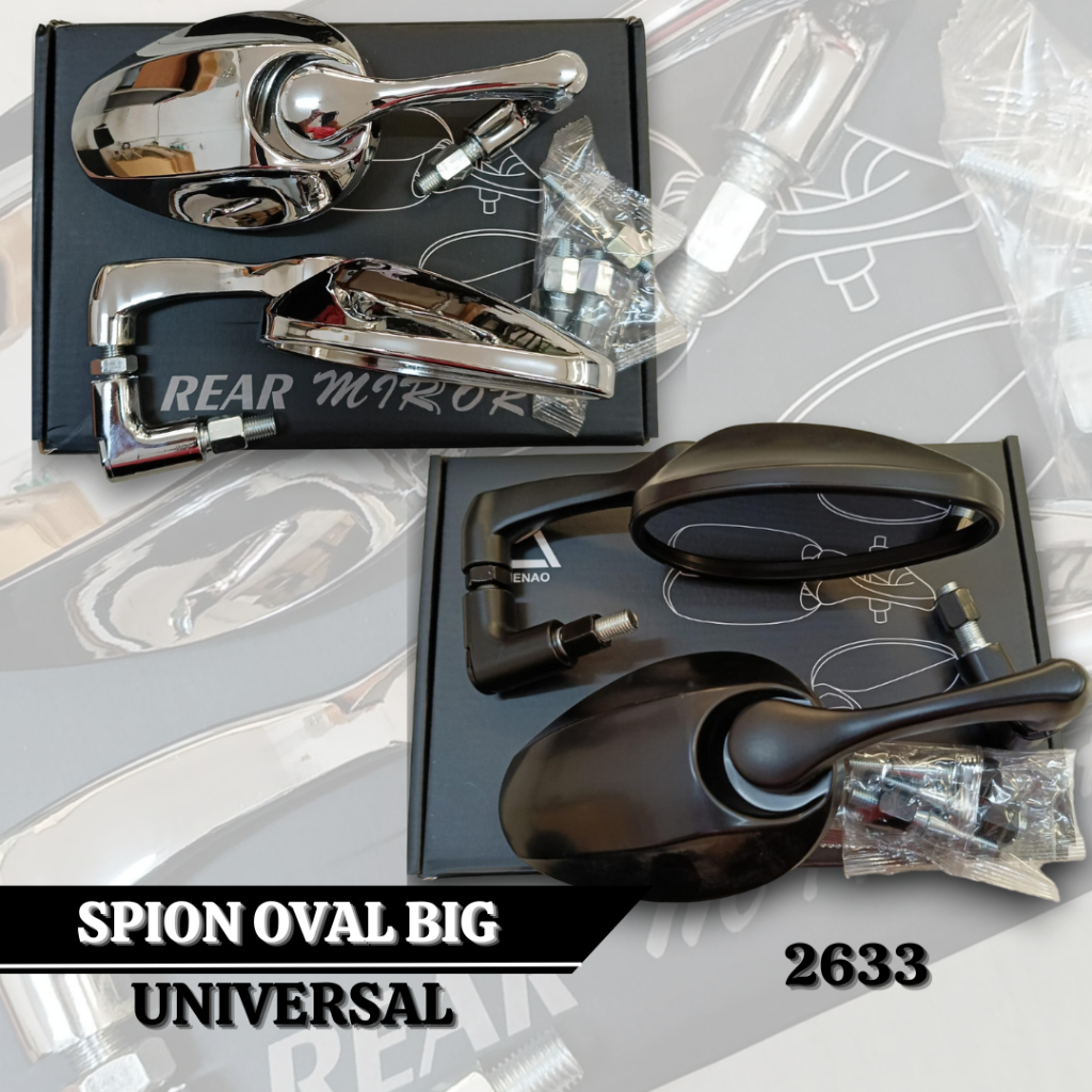 Jual Spion Oval Chrome CP Style Rear Mirror CNC Chrome Spion Ovale CP ...