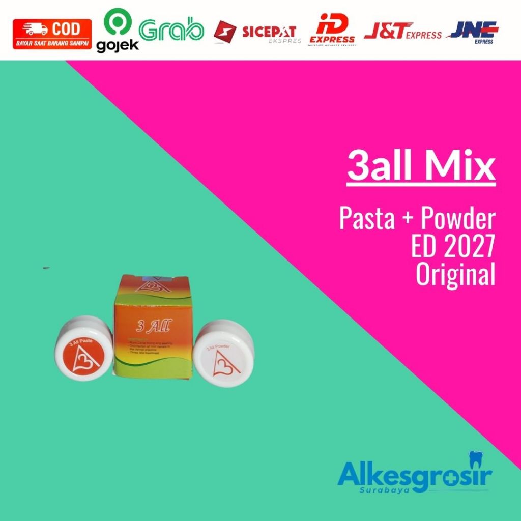 Jual 3all Mix Dental ORIGINAL Pasta Powder 3 All MP Threemix Treatment ...
