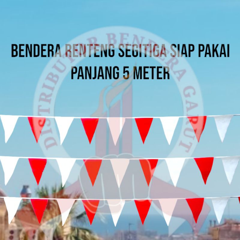 Jual bendera segitiga merah putih renteng 5 meter | Shopee Indonesia