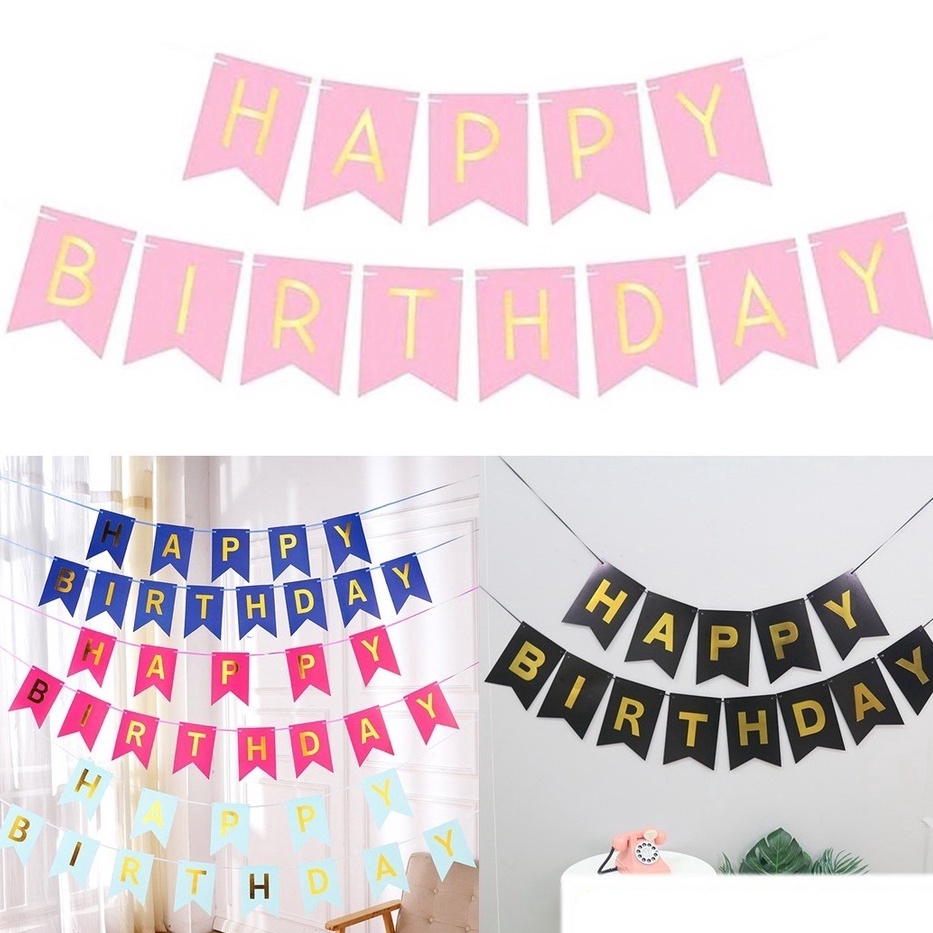 Jual SUPER APEN Banner Happy Birthday Warna Warni Backdrop Pesta Ultah ...