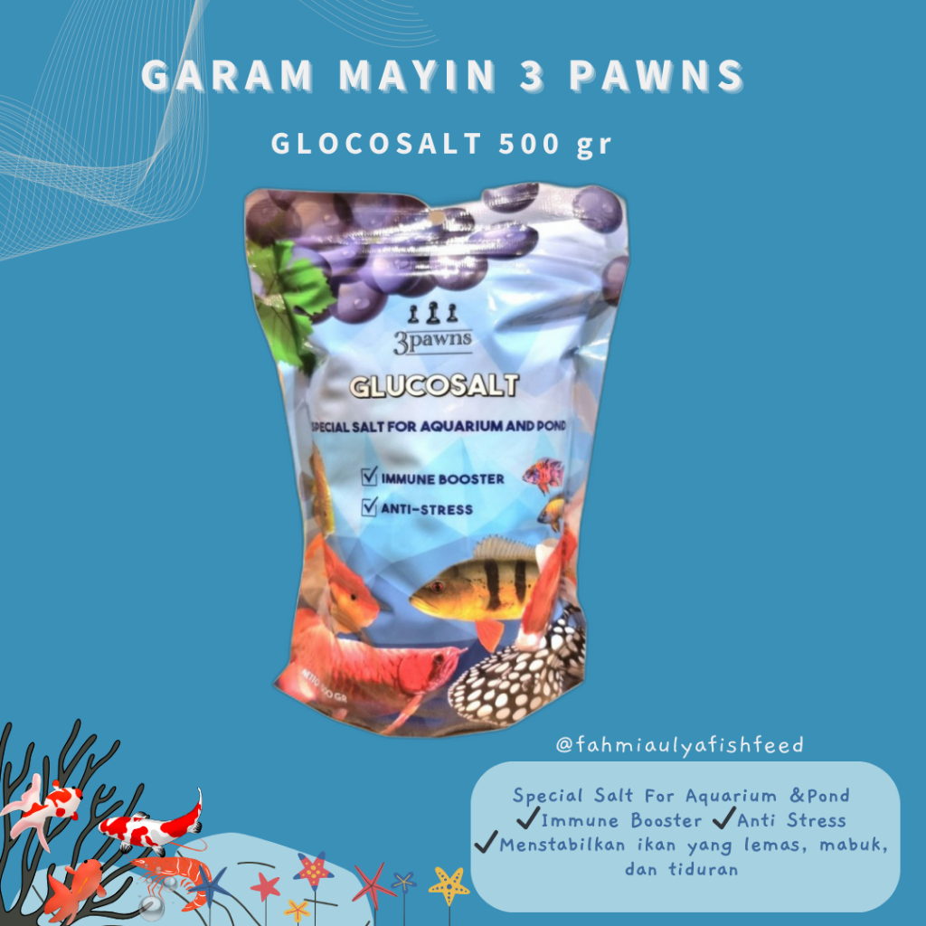 Jual GARAM MAYIN 3 Pawns Glucosalt Garam Ikan (Kemasan 500 gr) | Shopee ...