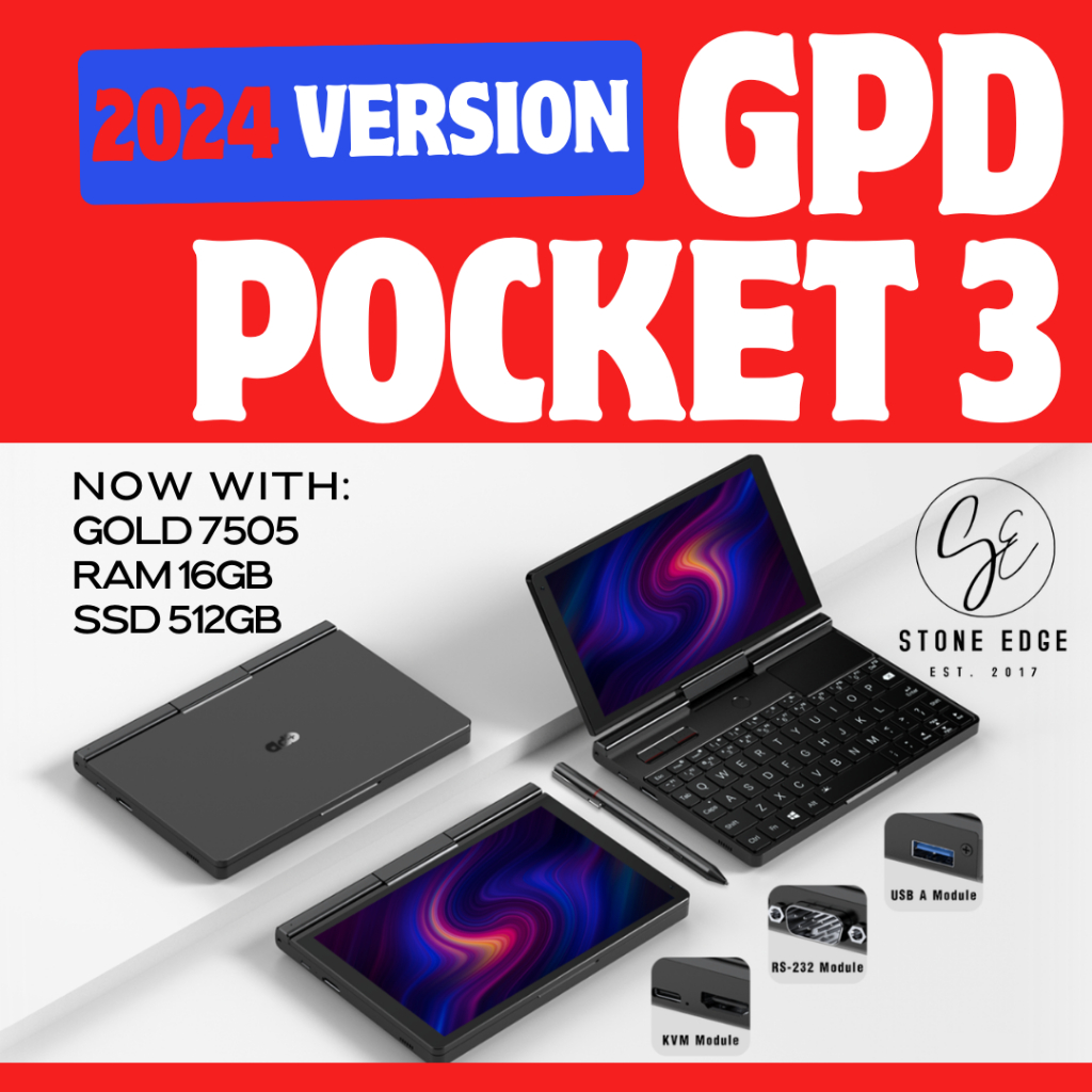 Jual Laptop GPD Pocket 3 Pocket3 2024 Refresh Edition Intel Gold 7505 ...