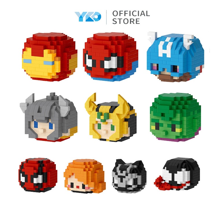 Jual YKO Nano Bricks Block Superhero The Avengers EGG brick Balok Susun ...