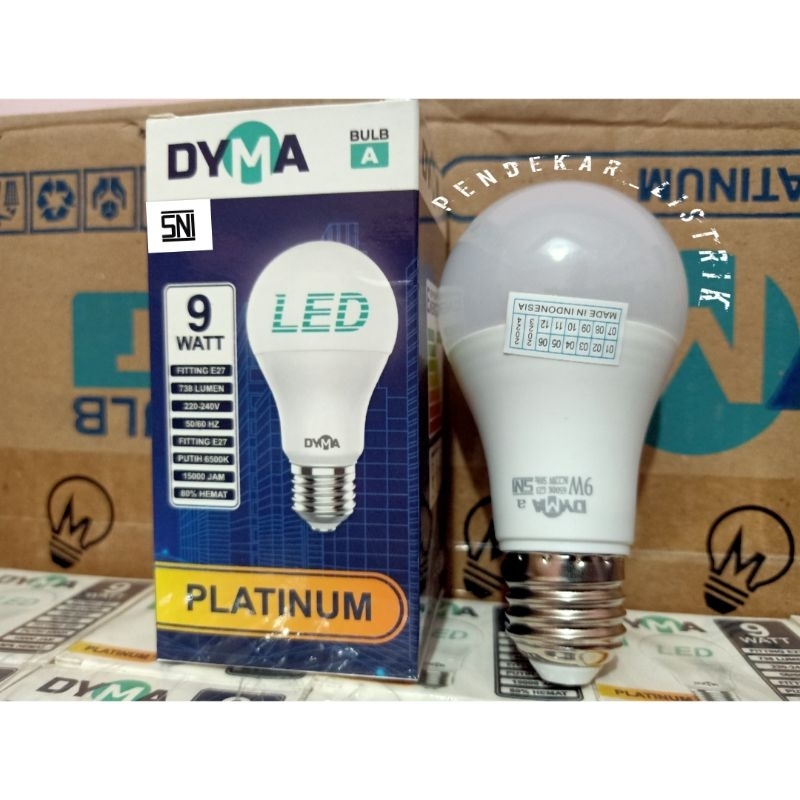 Jual Lampu LED Bulb DYMA 9w Nyala Terang Kelas Platinum Premium BODI ...