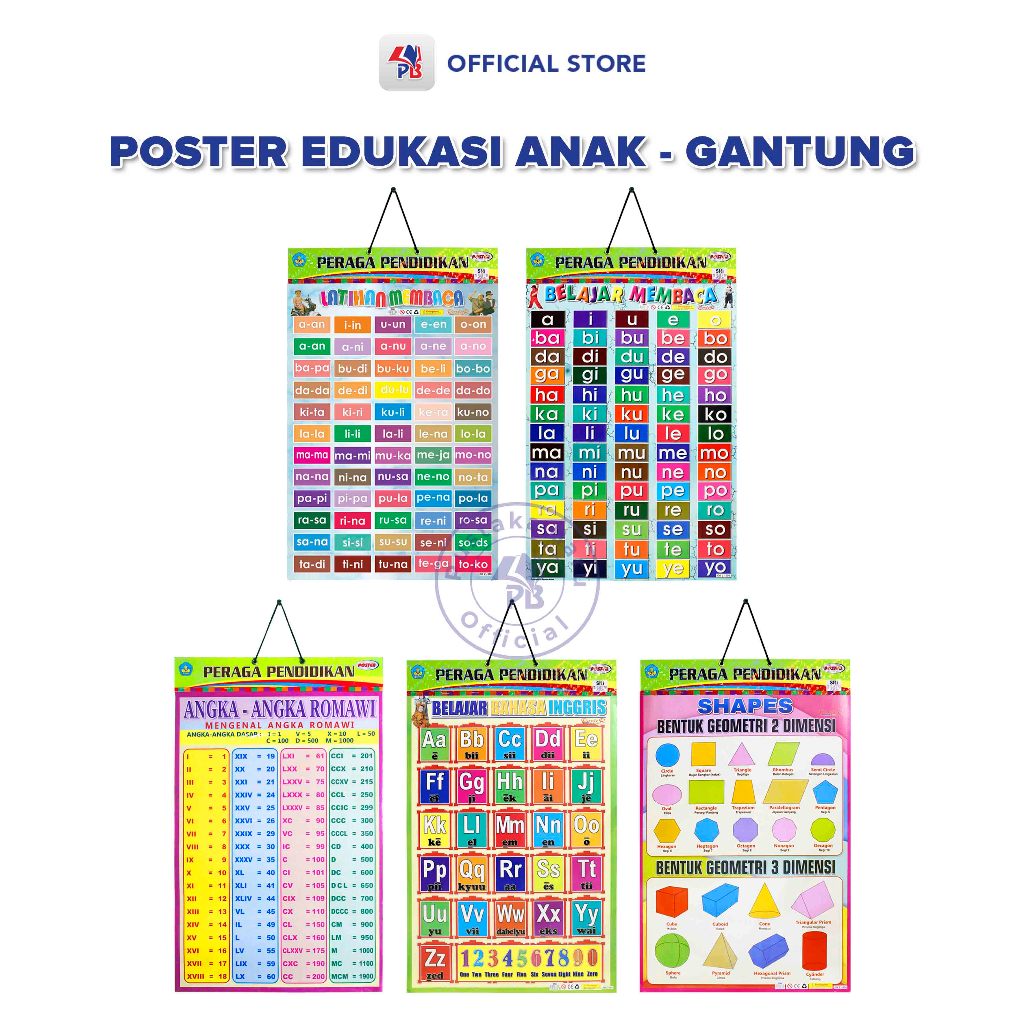 Jual Poster Edukasi Anak Mainan Edukasi Anak Bingkai : Belajar Bahasa ...