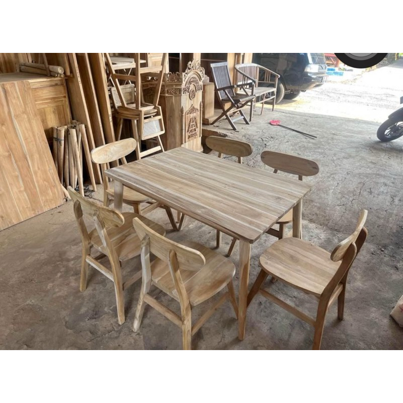 Jual Meja Makan Ropan Kursi 6 Meja Makan Minimalis Meja Makan Resto Meja Makan Cafe Kayu Jati ...