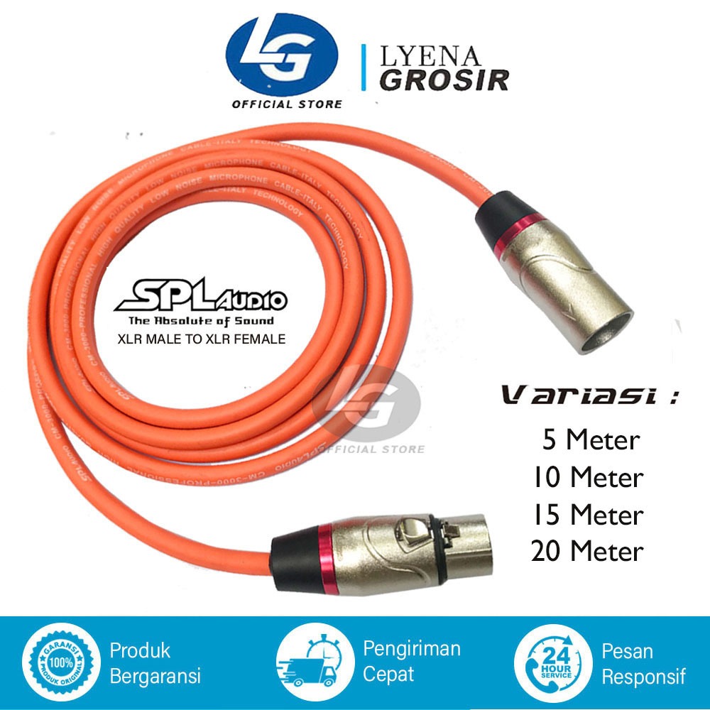 Jual Kabel Microphone Spl Audio 5 - 20 Meter Xlr Male To Xlr Female ...