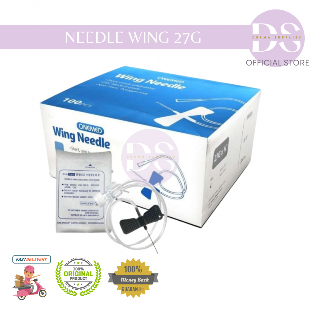 Jual [ISI 5 PC] Needle Wing 27G 25G One Med | Shopee Indonesia