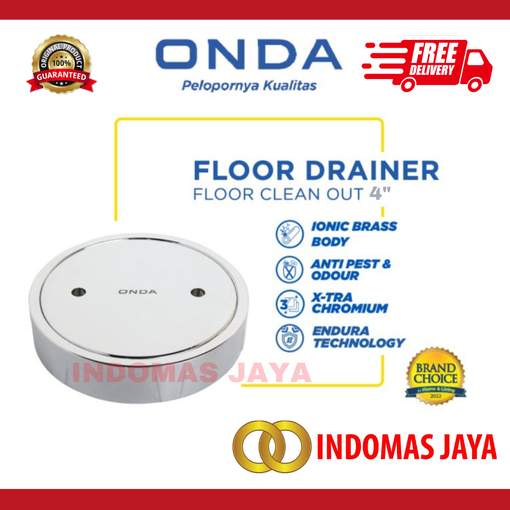 Jual ONDA FLOOR CLEAN OUT FCO 4 INCH (SARINGAN GOT KUNINGAN) | Shopee ...