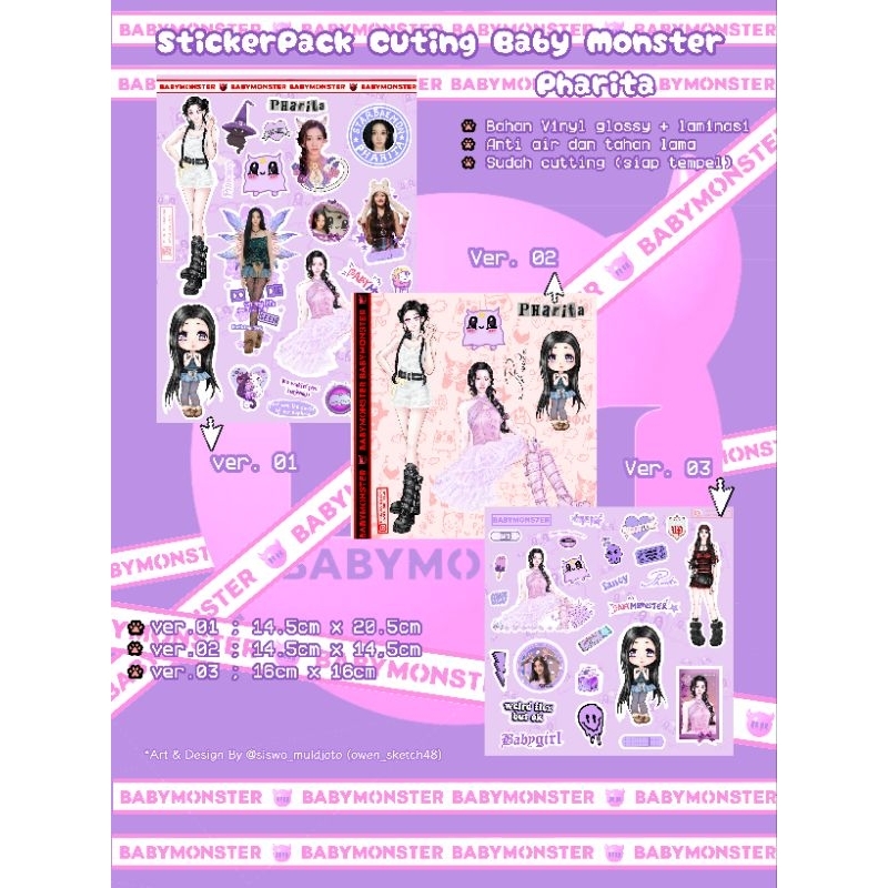 Jual sticker Baby Monster fanart Pharita | Shopee Indonesia
