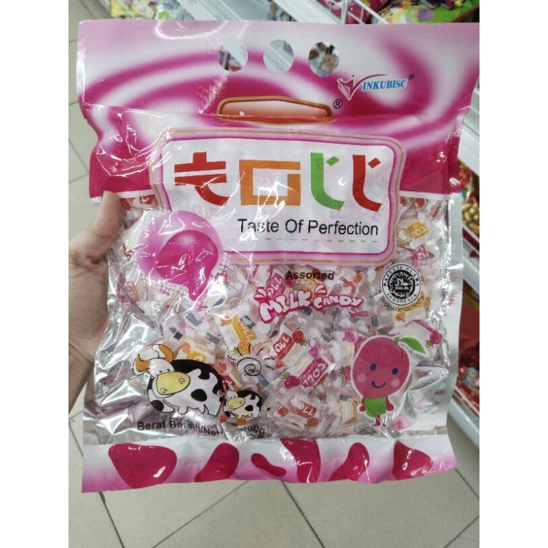 Jual 500gr INKUBISC Permen Lunak rasa Susu Buah | Shopee Indonesia