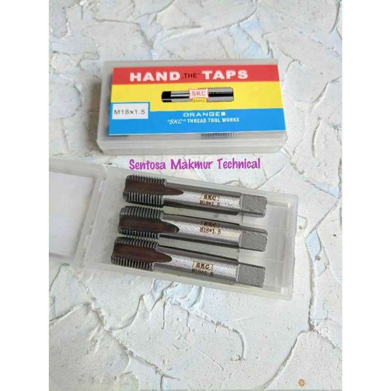 Jual SKC M 18 x 1.5 Mata Hand Tap Bor Pembuat Ulir Drat Baut M18 x 1 ...