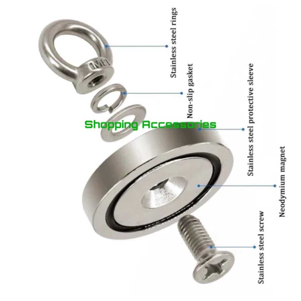 Jual Magnet Fishing Baut 25mm Super Kuat Strong Magnetic Gantungan Hook ...