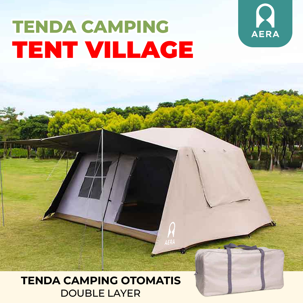 Jual Tenda Camping Tent Village Besar 8-12 Orang Double Layer ...