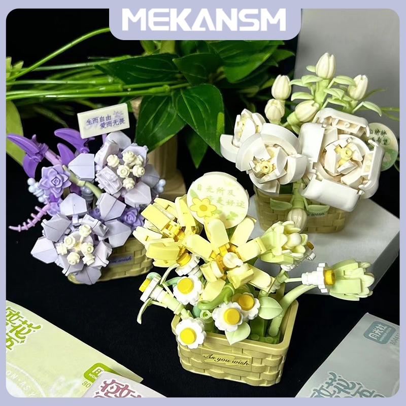 Jual MEKANSM DIY Nano Block Flowers Pot Bunga Model Mainan Balok Buket ...