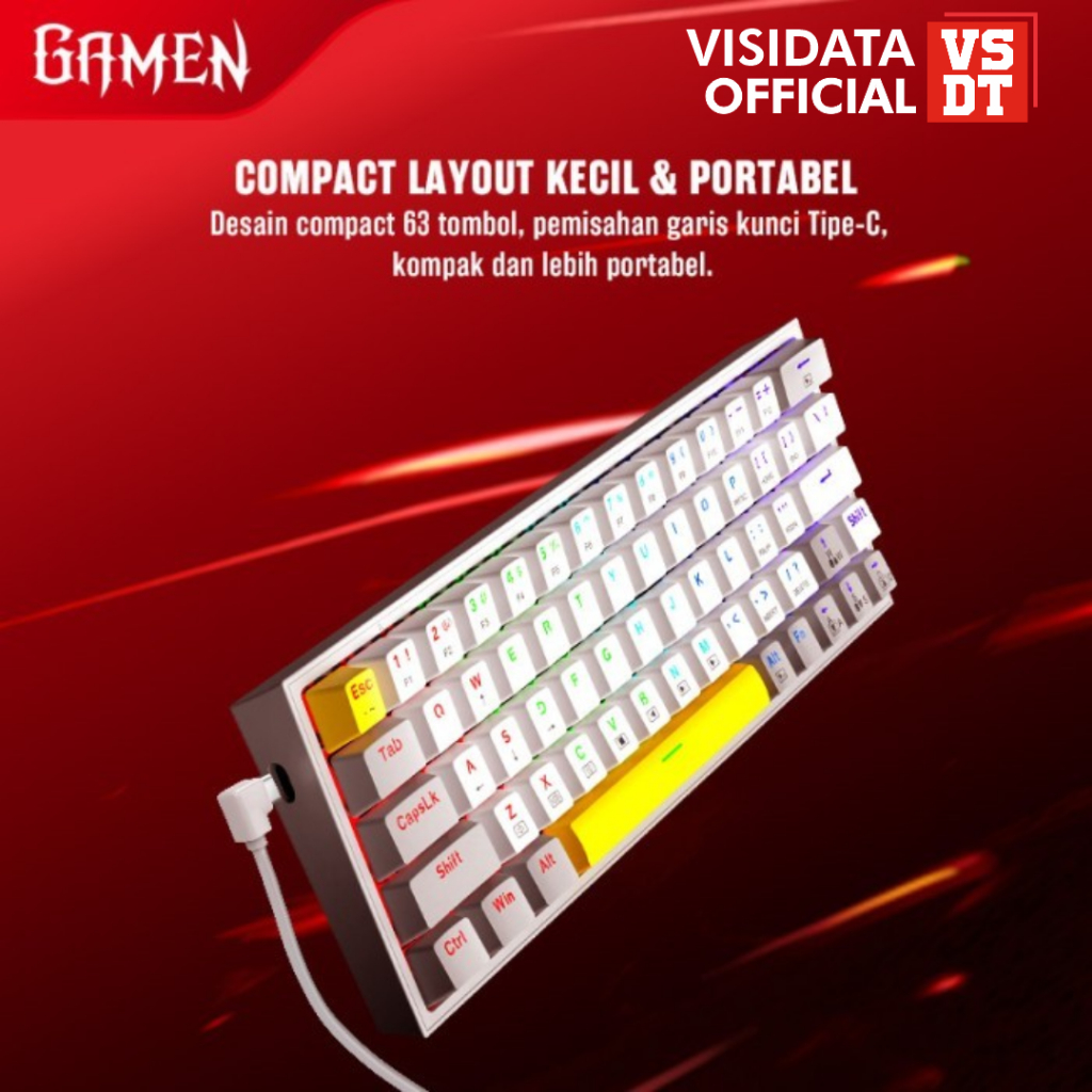 Jual GAMEN Titan V RGB New Series Keyboard Gaming Mechanical Blue ...