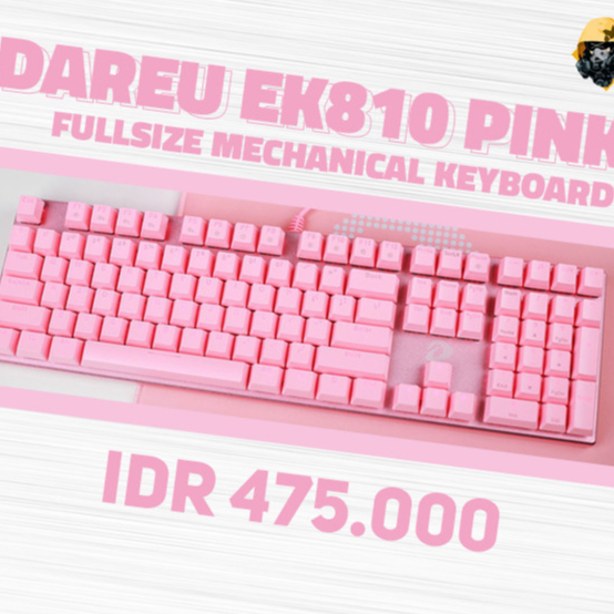 Jual Dareu EK810 / EK-810 Pink Fullsize Mechanical Gaming Keyboard ...