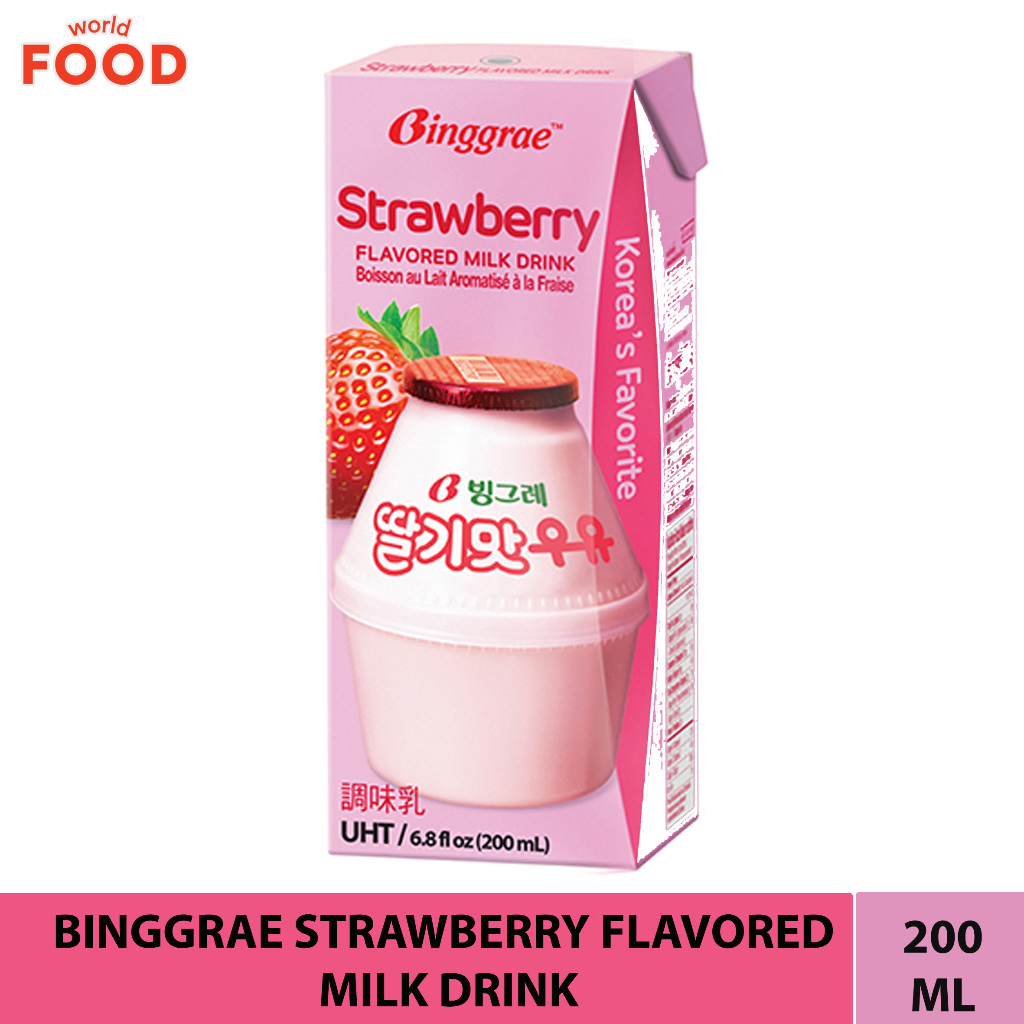 Jual BINGGRAE STRAWBERRY FLAVORED MILK DRINK 200ML ~^ SPECIAL PROMO ...