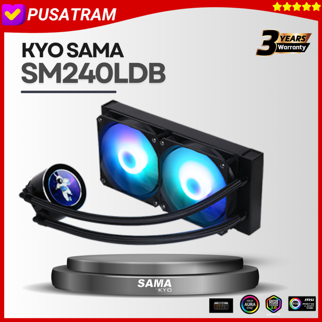Jual KYO SAMA SM240LDB ARGB AIO LIQUID COOLING LCD DISPLAY GARANSI ...