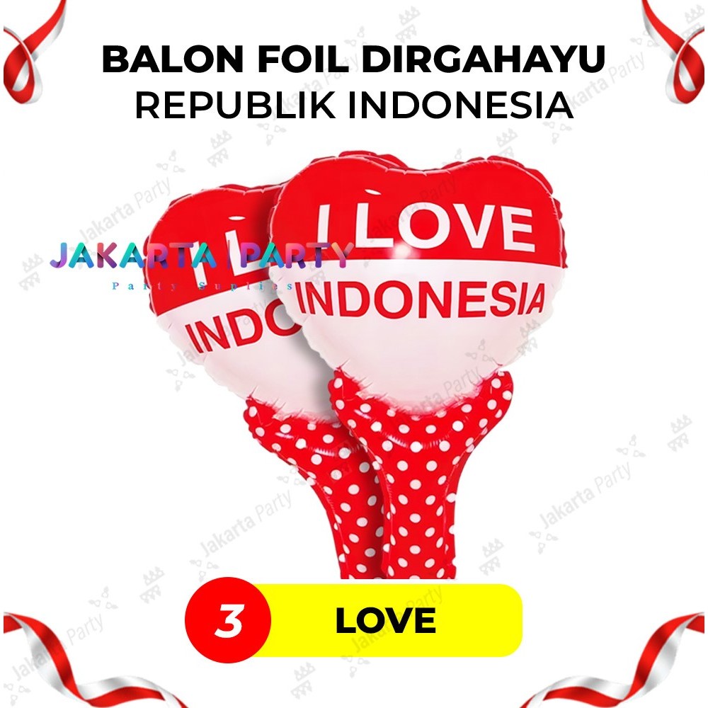 Jual Balon Pentung HUT RI Merah Putih / Balon Foil Pentungan Dirgahayu ...