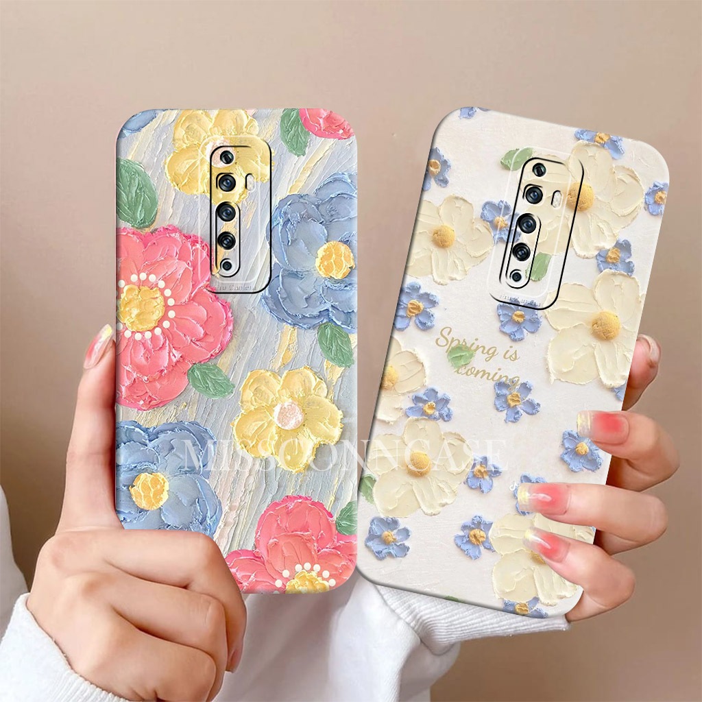 Jual Silicone Case Oppo Reno 2F / 2Z Motif Bunga Bunga Lucu Silikon Prokamera Kekinian Case ...