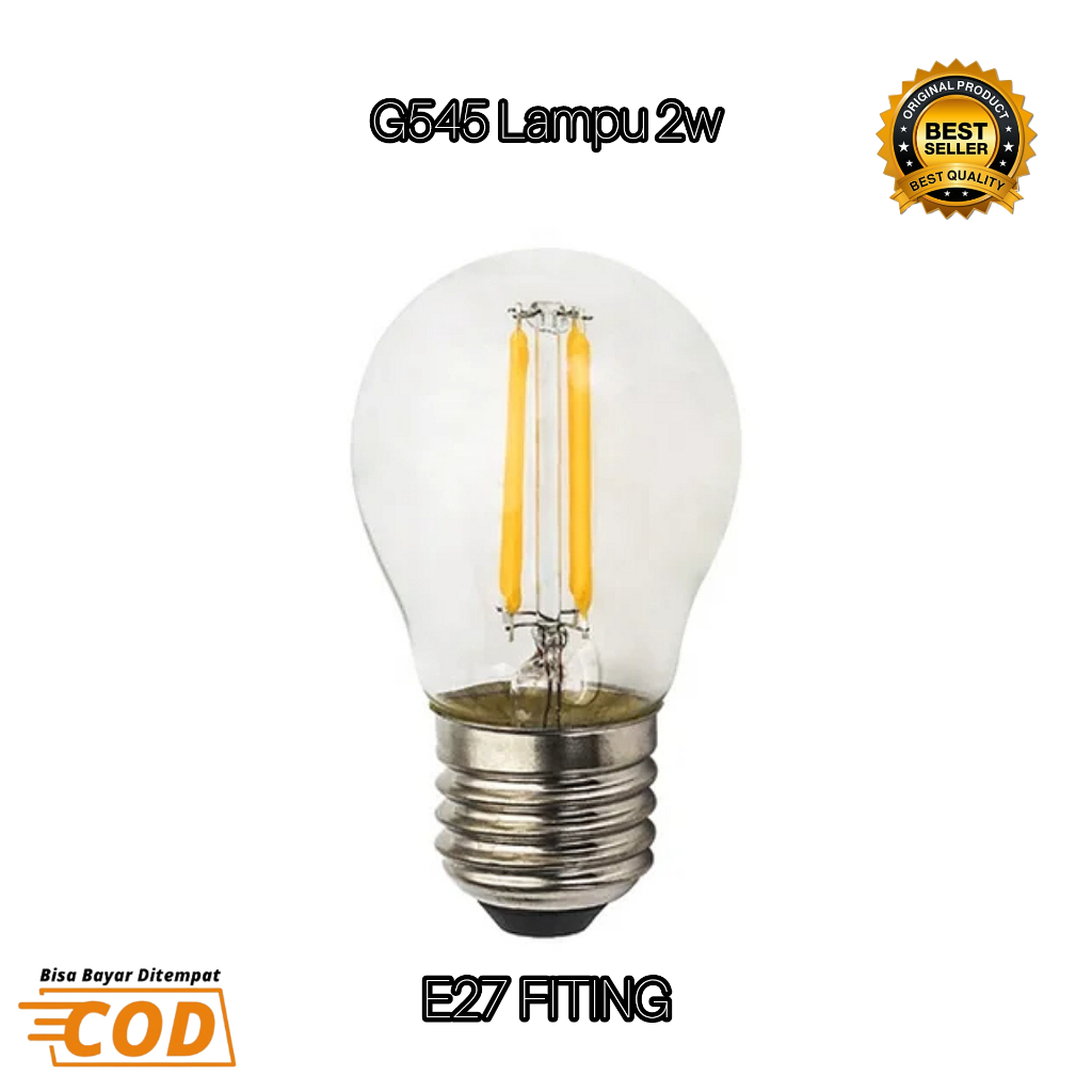 Jual Lampu LED filamen 2w bulb G45 bohlam fijar 2watt 2 watt edison G ...