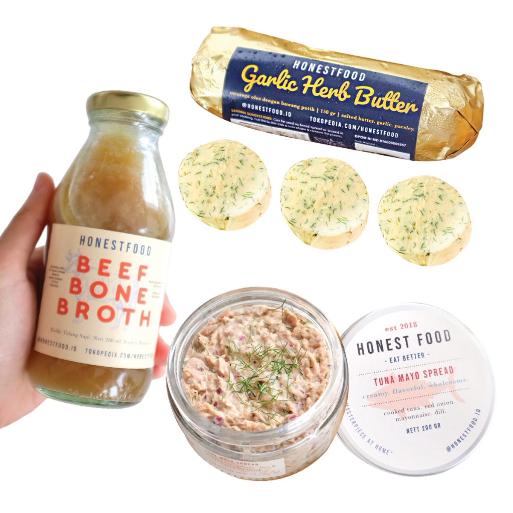 Jual Garlic Butter, Truffle Butter, Beef Bone Broth Honestfood Bundling ...
