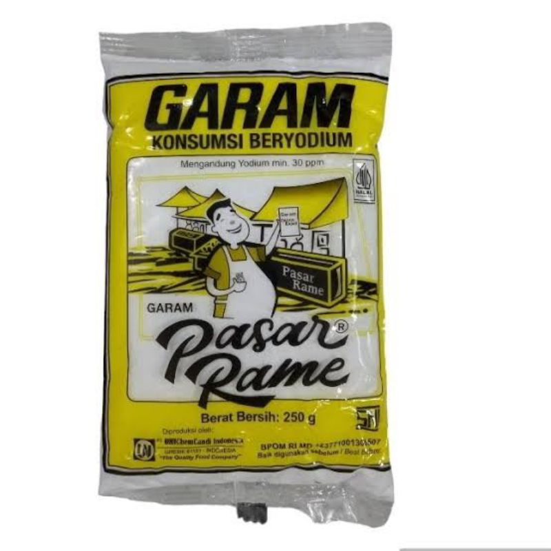 Jual Garam Meja Pasar Rame Kemasan 250gr | Shopee Indonesia