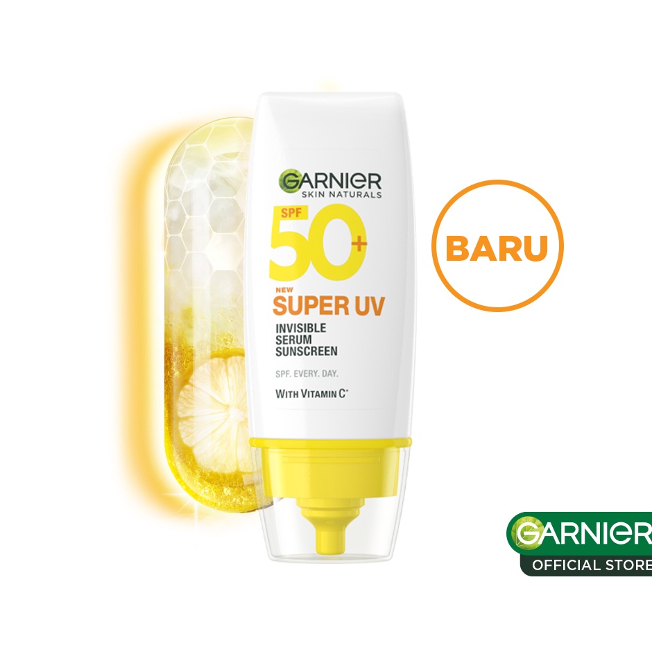 Jual KODE S19L Garnier Super UV Invisible Serum Sunscreen SPF 5 PA ...