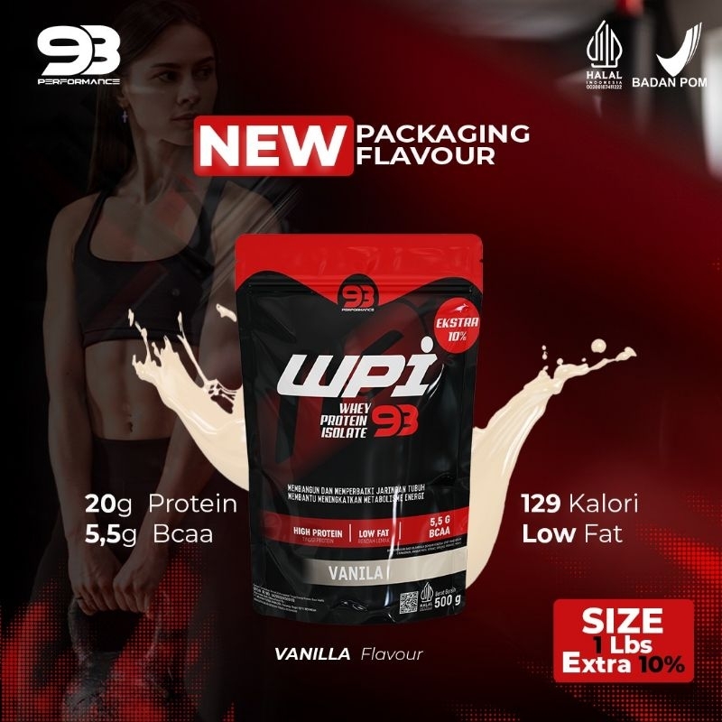 Jual Whey protein isolate 93 500gram wpi 90 93 susu fitnes susu diet ...