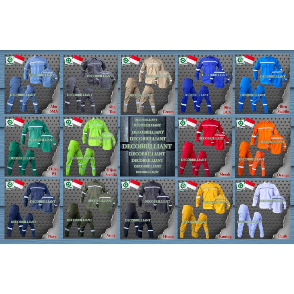 Jual Setelan Wearpack Safety / Setelan Kemeja dan Celana Safety ...