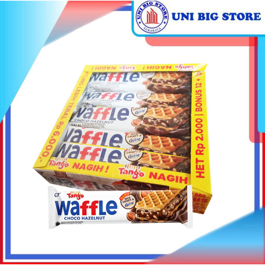 Jual Tango Waffle Choco Hazelnut 25 gr x 12 pcs BOX Wafer Coklat ...
