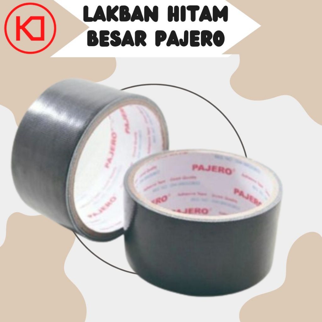 Jual Isolasi Lakban Hitam Besar Pajero 2" x 4 Yard | Shopee Indonesia