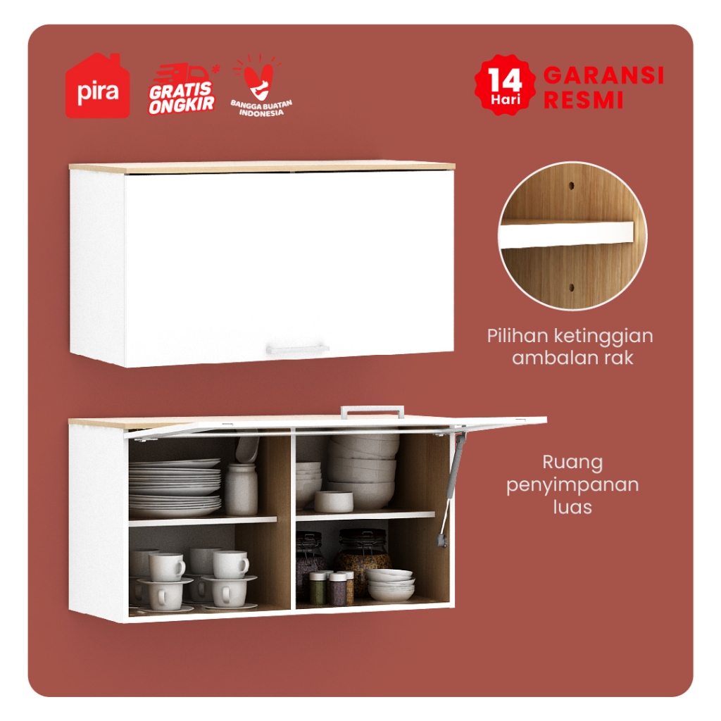 Jual Pira Metropolis OX - Aruna KC WU120 RB Rak Dapur / Rak Gantung ...