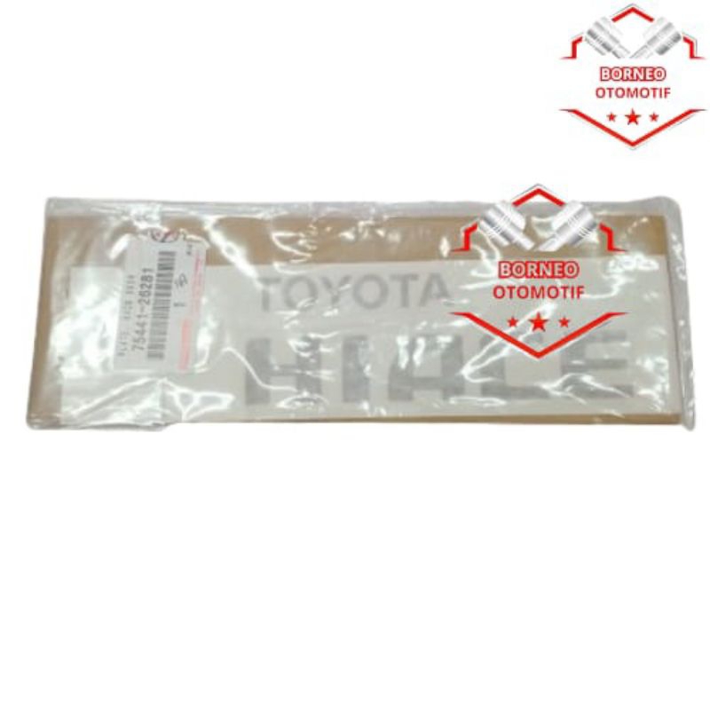 Jual Sticker Logo Emblem Bagasi TOYOTA HIACE Original 75441-26281 ...