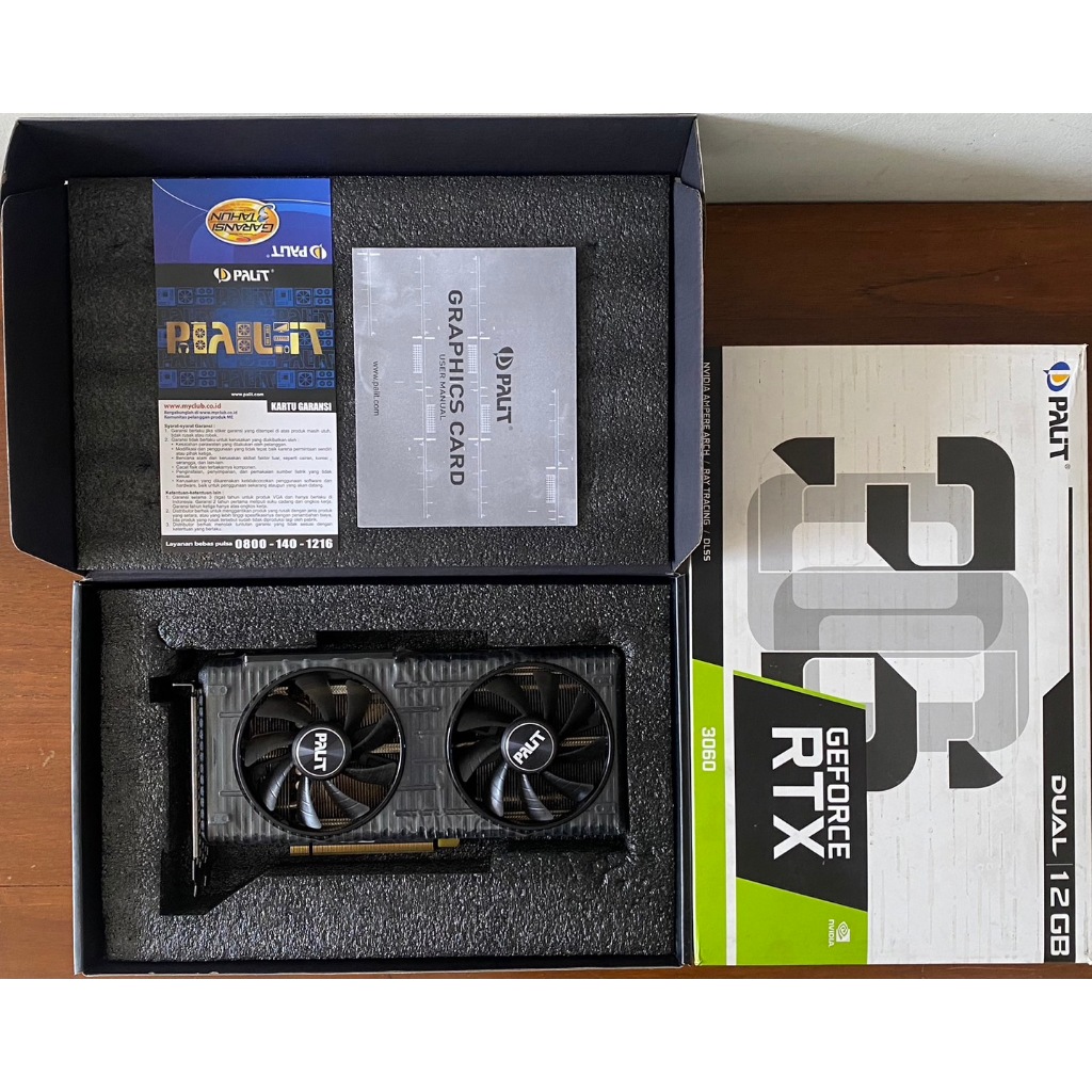 Jual VGA Palit RTX 3060 Dual 12GB GDDR6 Fullset Garansi Resmi | Shopee ...