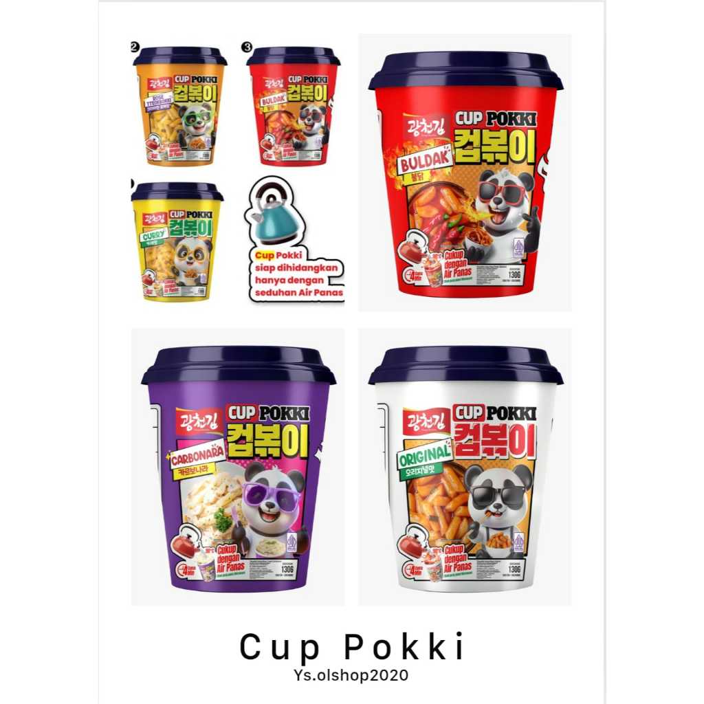 Jual NEW || CUPPOKKI 130 GRAM / TTEOKPOKKI CUP SIAP MAKAN / KOREAN ...
