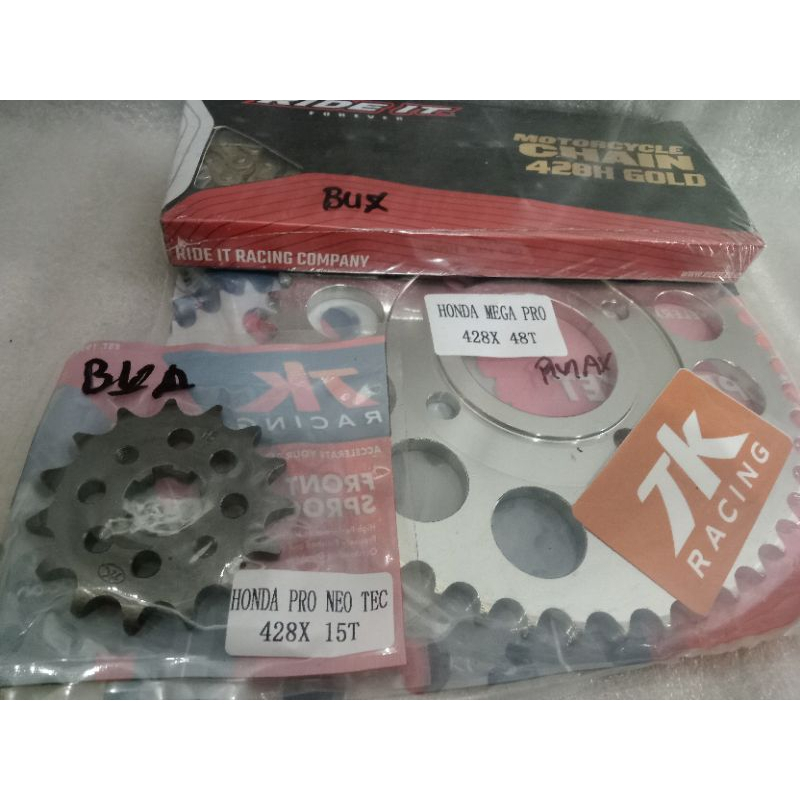 Jual GEAR SET TK RACING UNTUK MOTOR MEGAPRO NEW / MEGA PRO / TIGER / CBR 150R / SONIC 150 R ...
