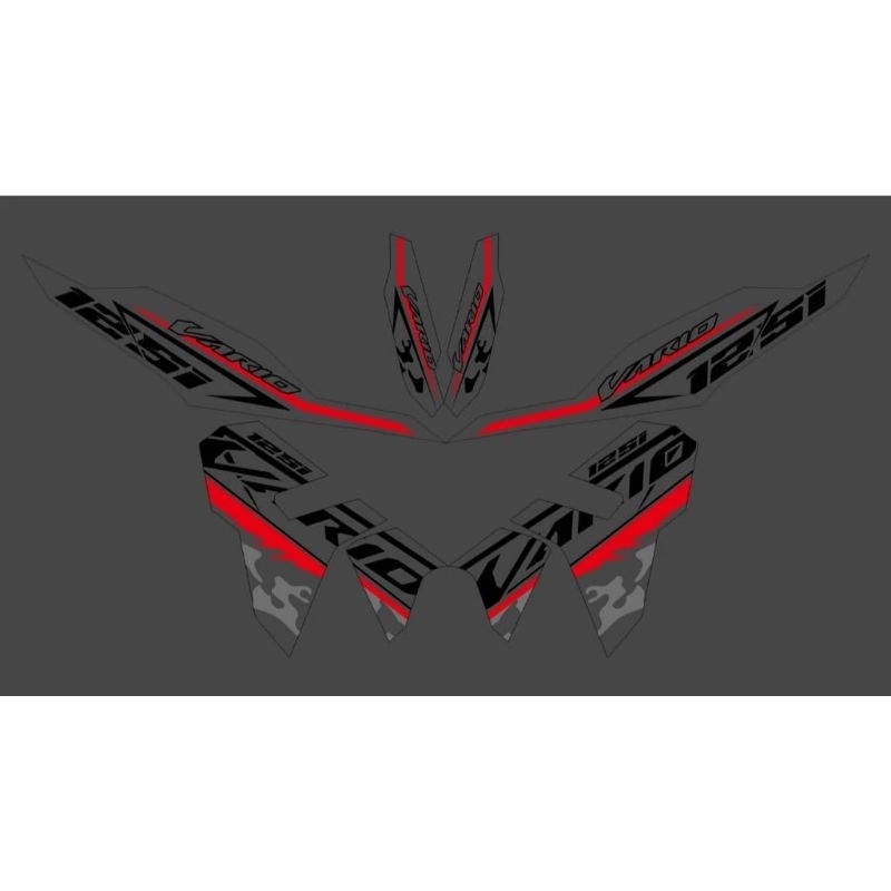 Jual Striping Sticker Vario new led 125i gen 2 transparan design motif ...