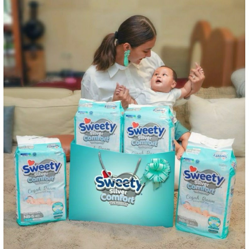 Jual Popok Bayi Sweety SILVER PANTS COMFORT NB-40 | S 32 | M28 | L26 ...