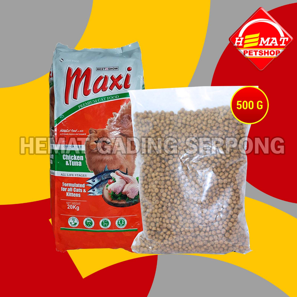 Jual Makanan Kucing Repack Maxi Cat 500 Gr - Maxi Cat Repacking 500gr ...