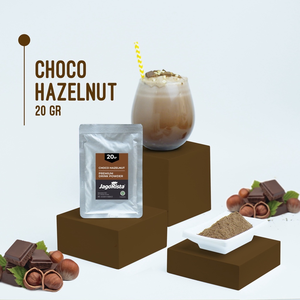 Jual Sachet Jagorista Choco Hazelnut Premium GOLD Bubble Drink Powder ...