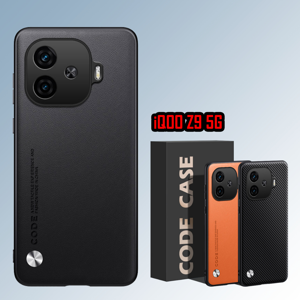 Jual Case Vivo iQOO Z9 5G Case Vegan Leather Code Hard Cover Casing ...