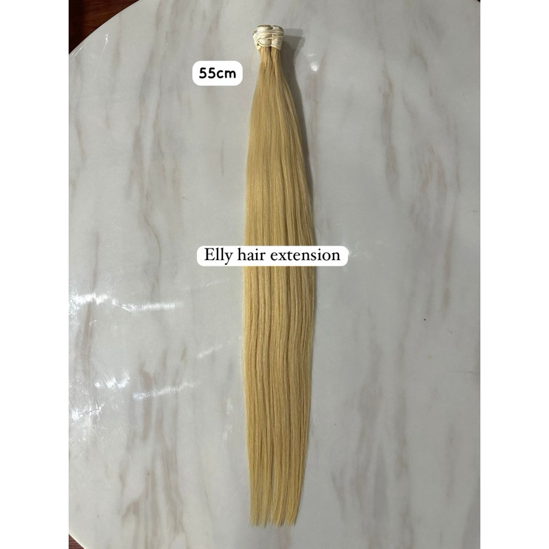 Jual hair extension rambut sambung asli manusia BLONDE SIZE 55cm ...