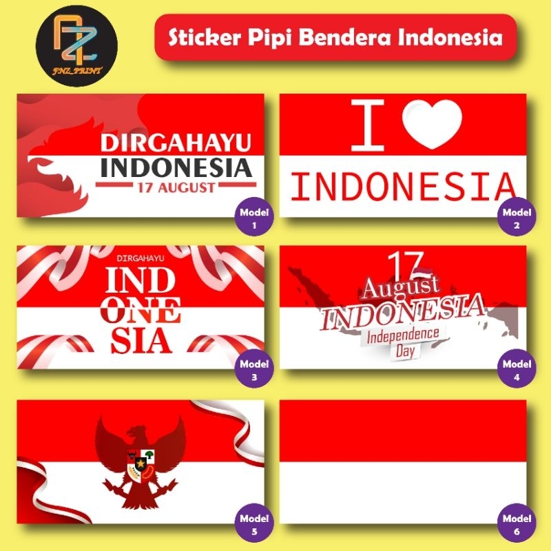 Jual Sticker Pipi Bendera - Sticker Pipi merah putih - Sticker Pipi 17 ...