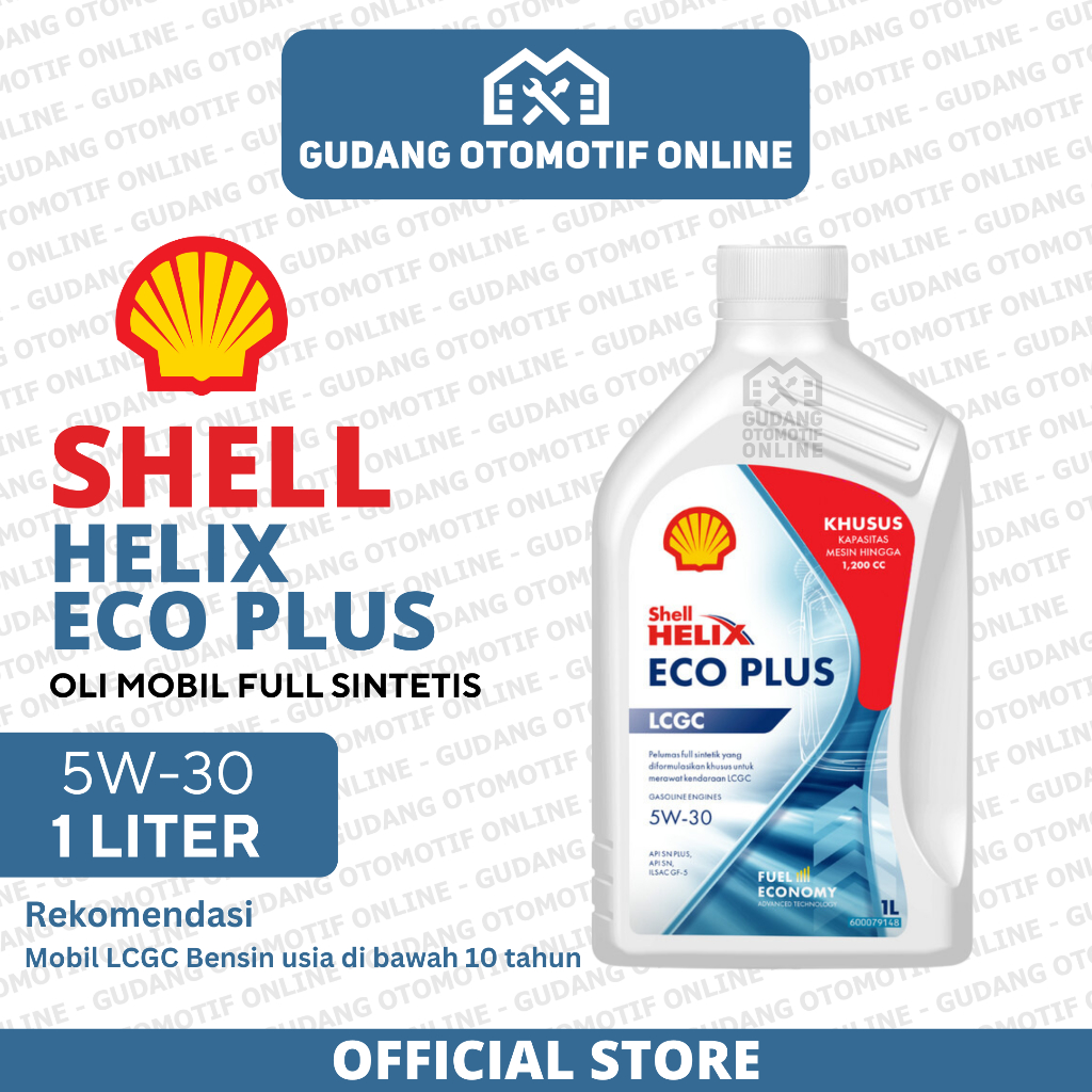 Jual Oli Shell Helix Eco Plus 5W-30 1L 1 Liter - Oli Mesin Mobil Full ...